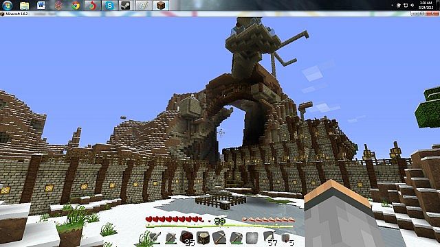 Terraced farming, Unfinished, Winter biome Minecraft Map