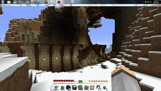 Terraced farming, Unfinished, Winter biome Minecraft Map