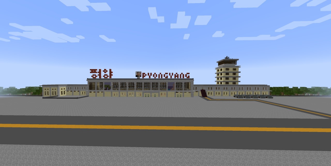 Pyongyang Airport in North Korea Minecraft Map