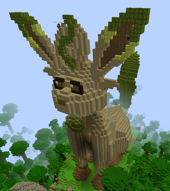 Leafeon Statue Minecraft Map