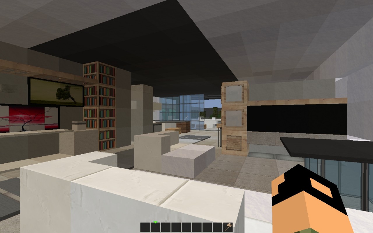 Woodview Modern upside down house! Minecraft Map