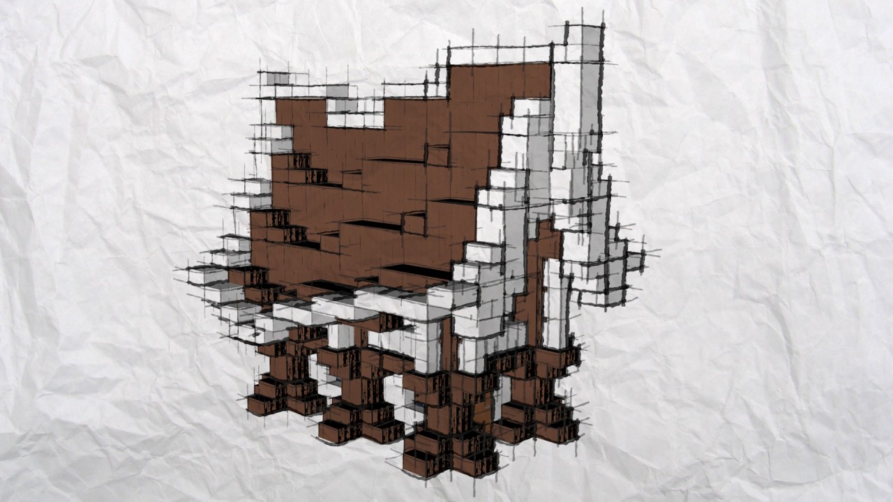 House Sketch - C4D Render Test Minecraft Map