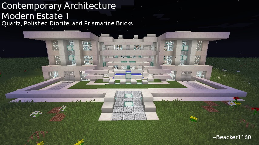 Contemporary Architecture - Crystal Estate Minecraft Map