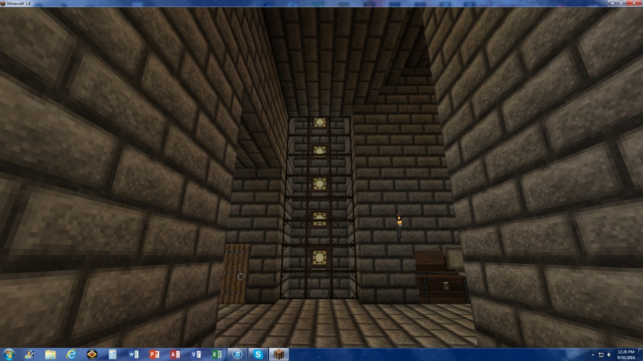 108 Item Storage Facility (with built-in item sorter) Minecraft Map