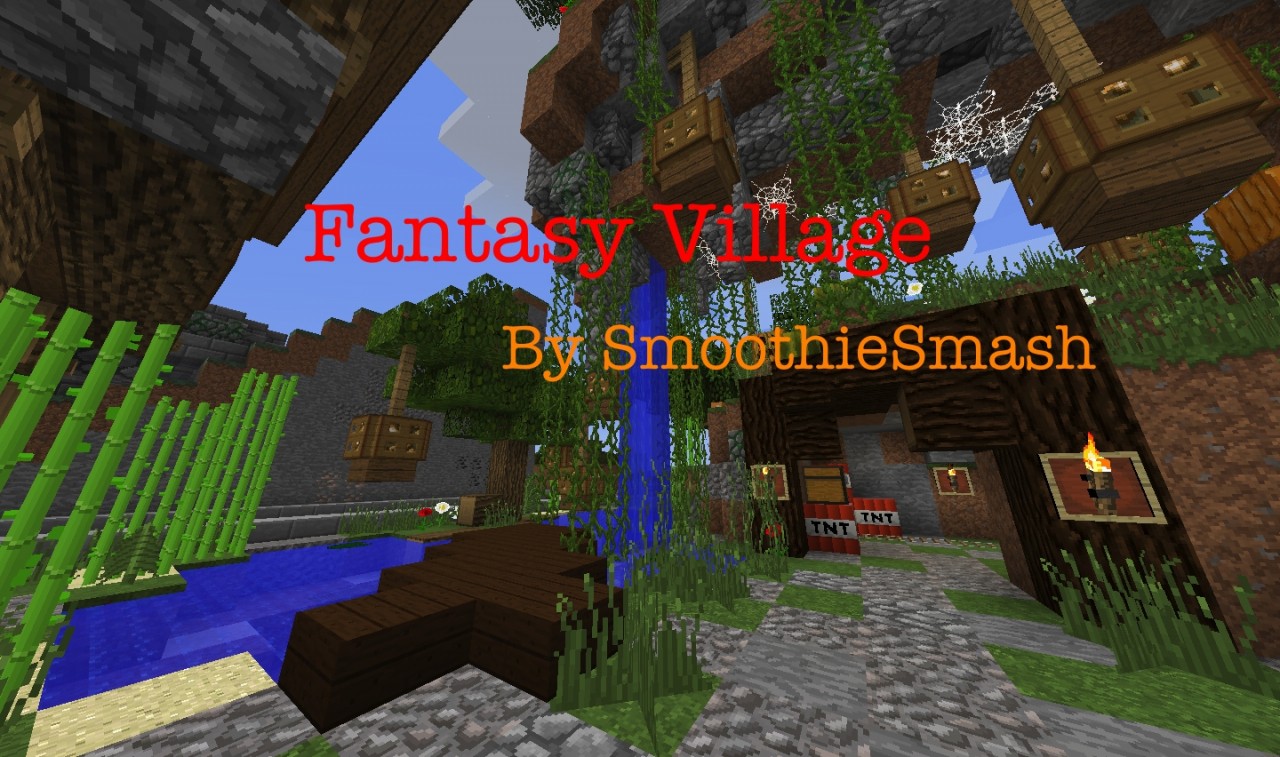 Cozy little village in fantasy woods Minecraft Map