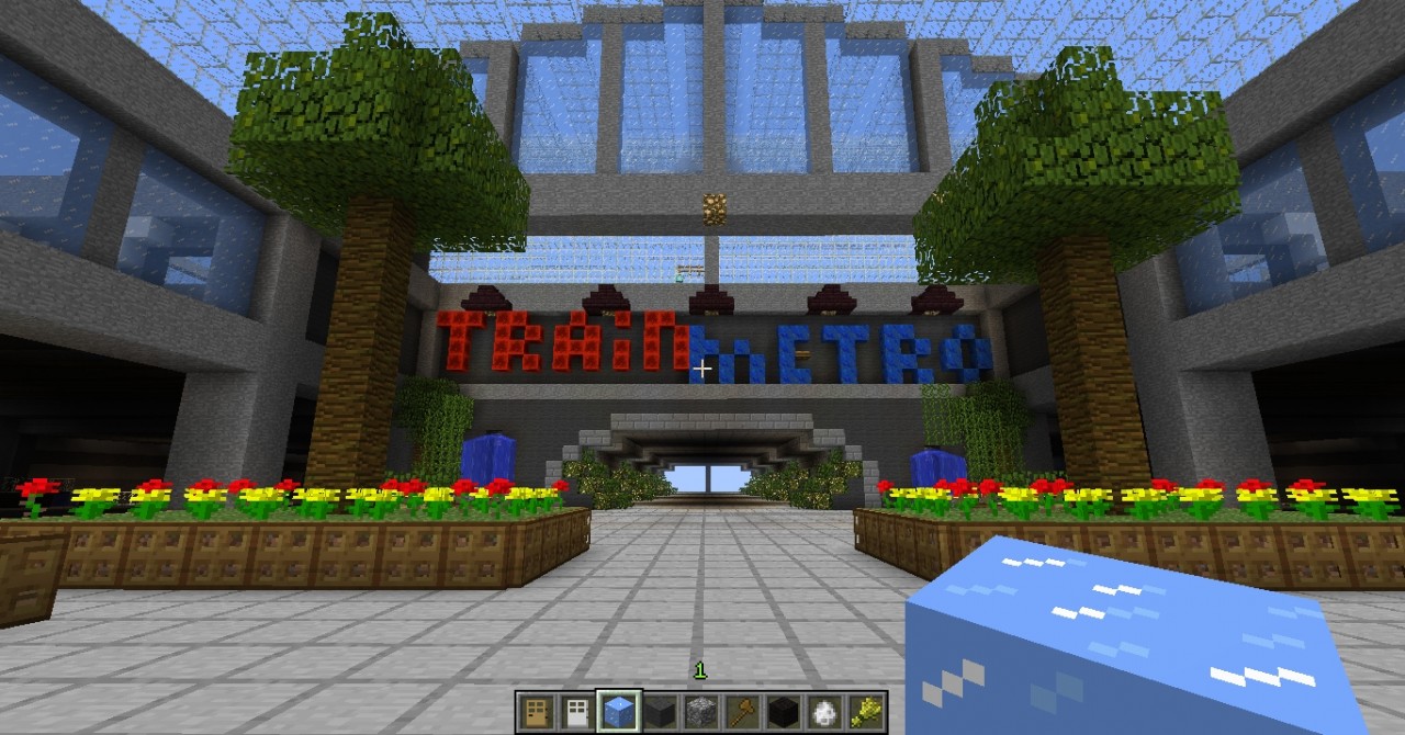 Modern city with airport, trainstation, metro (underground) Minecraft Map