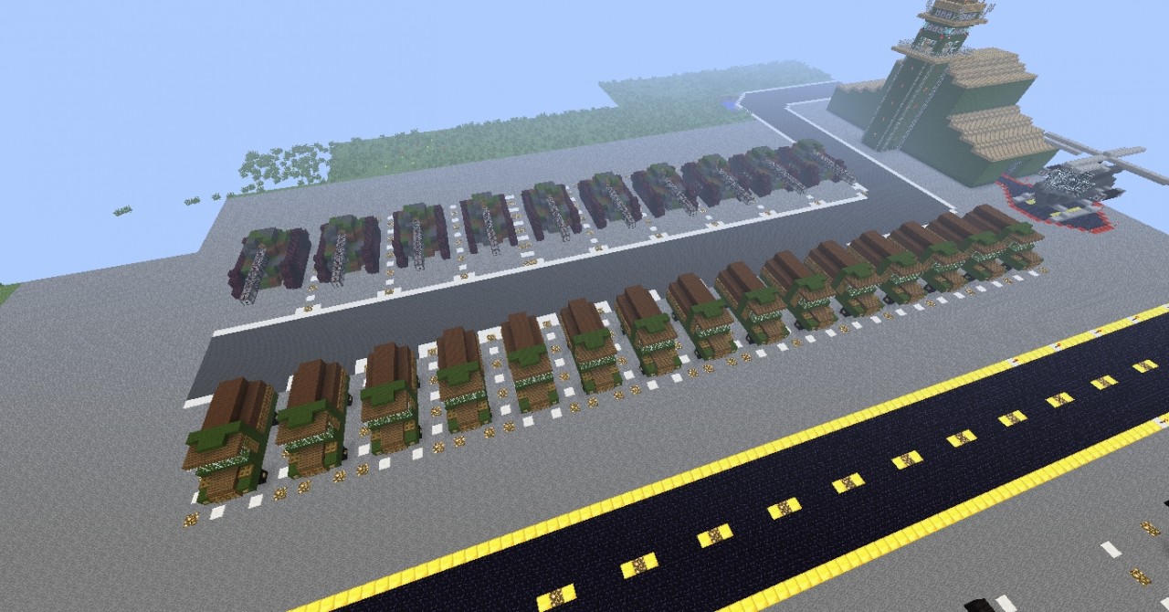 millitary airport, jets, tanks and trucks Minecraft Map