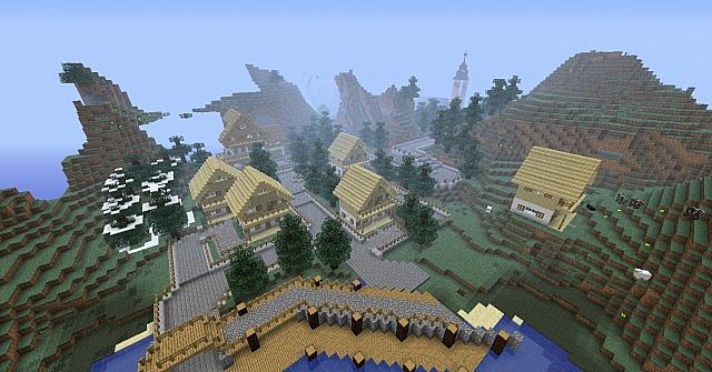 Mountain village (austria?) Minecraft Map