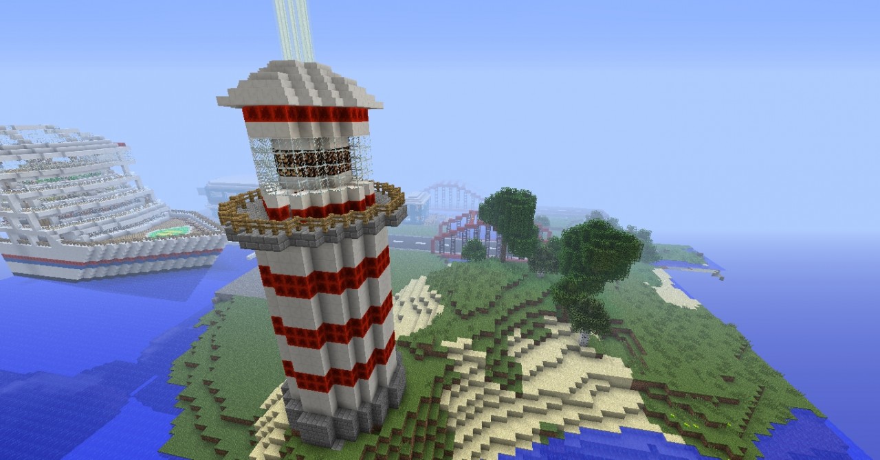 modern cruiseship and harbour Minecraft Map