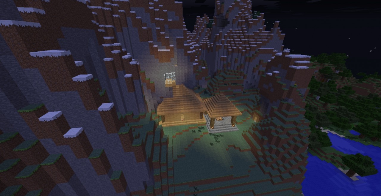 Mountain side spawn! Minecraft Map