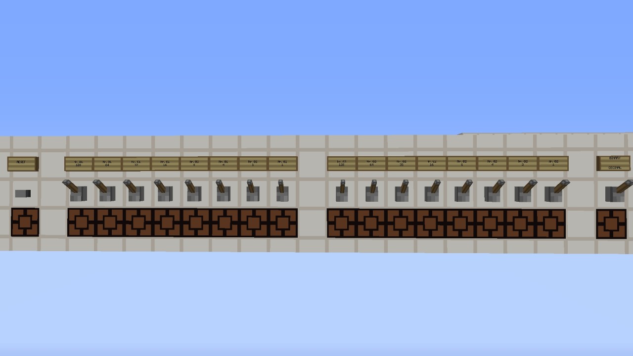 8 Bit Binary Multiplikator [Wireless] [Super Fast] Minecraft Map