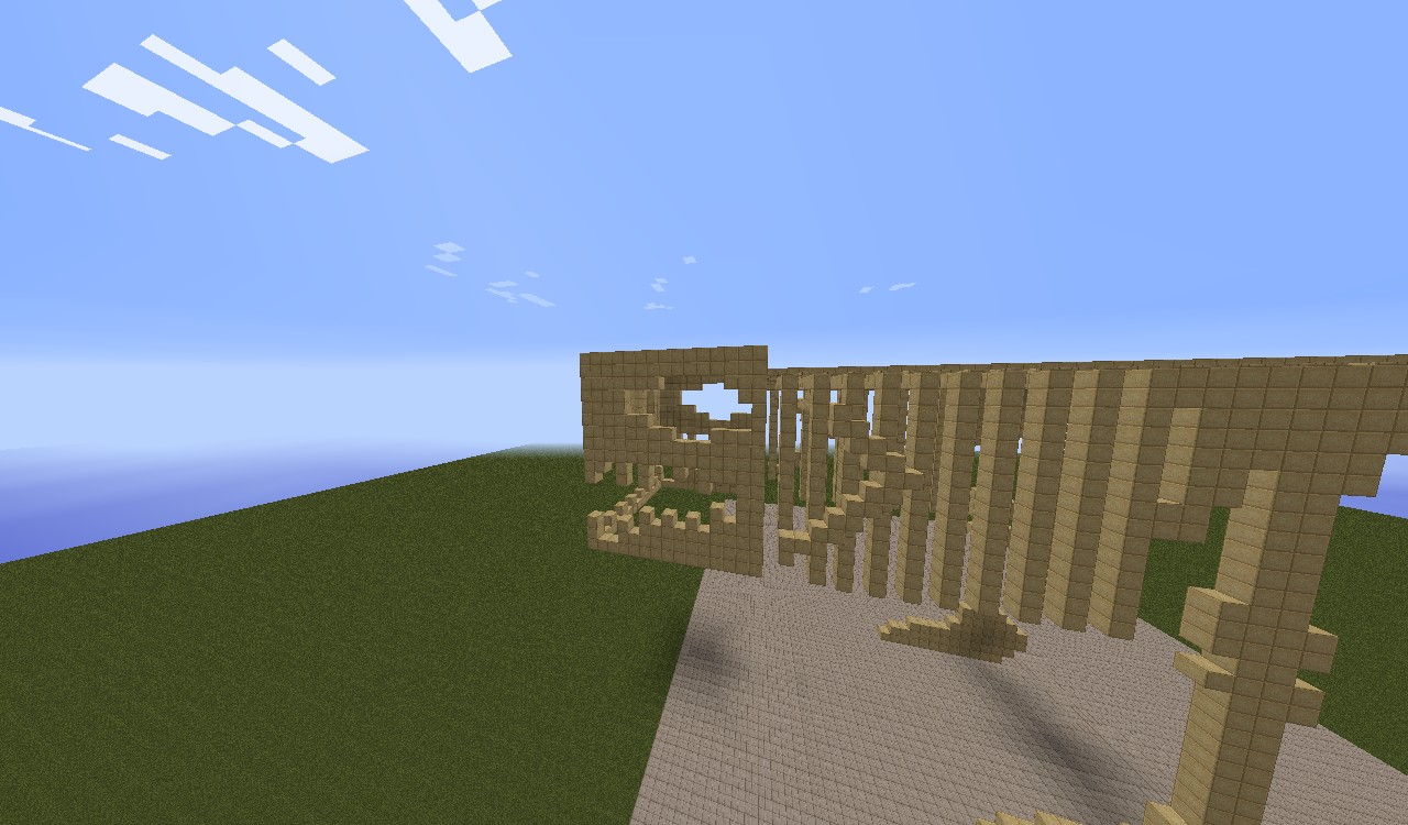 T rex Skeleton Minecraft Map
