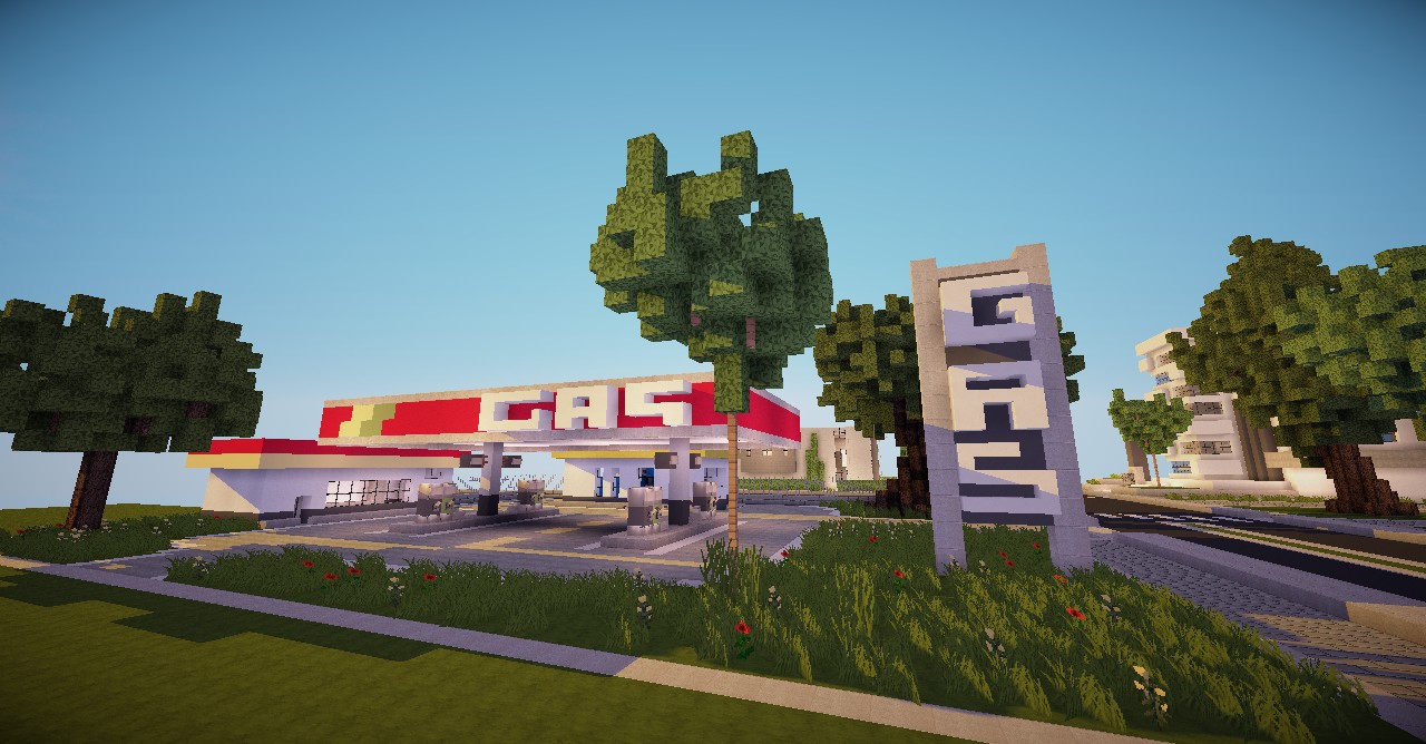 Modern Gas Station (Special Poject) [TBS] Minecraft Map