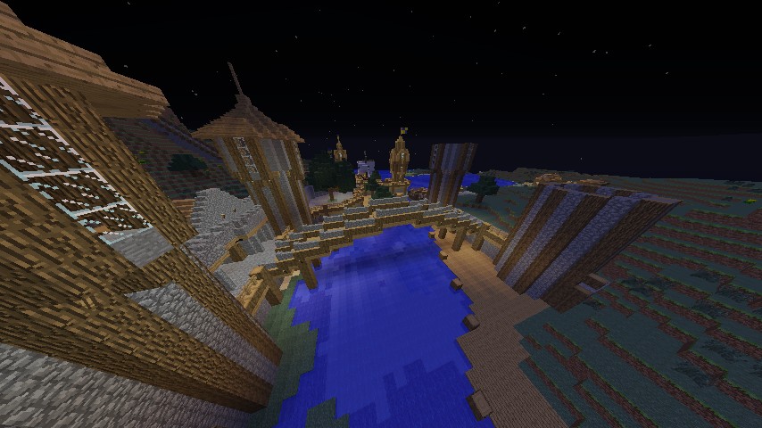 medieval harbour city Minecraft Map