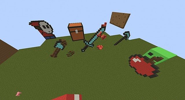 Pixel Art World Minecraft Map