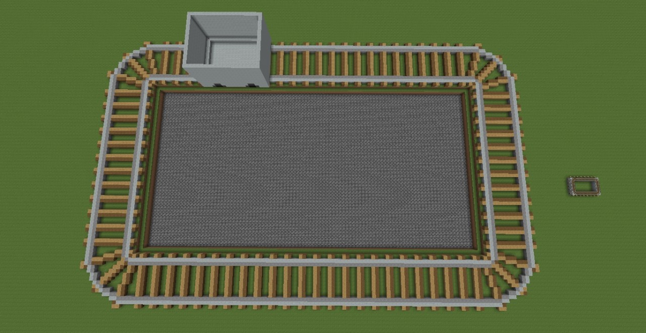 OVERSIZED Minecart and track! Minecraft Map