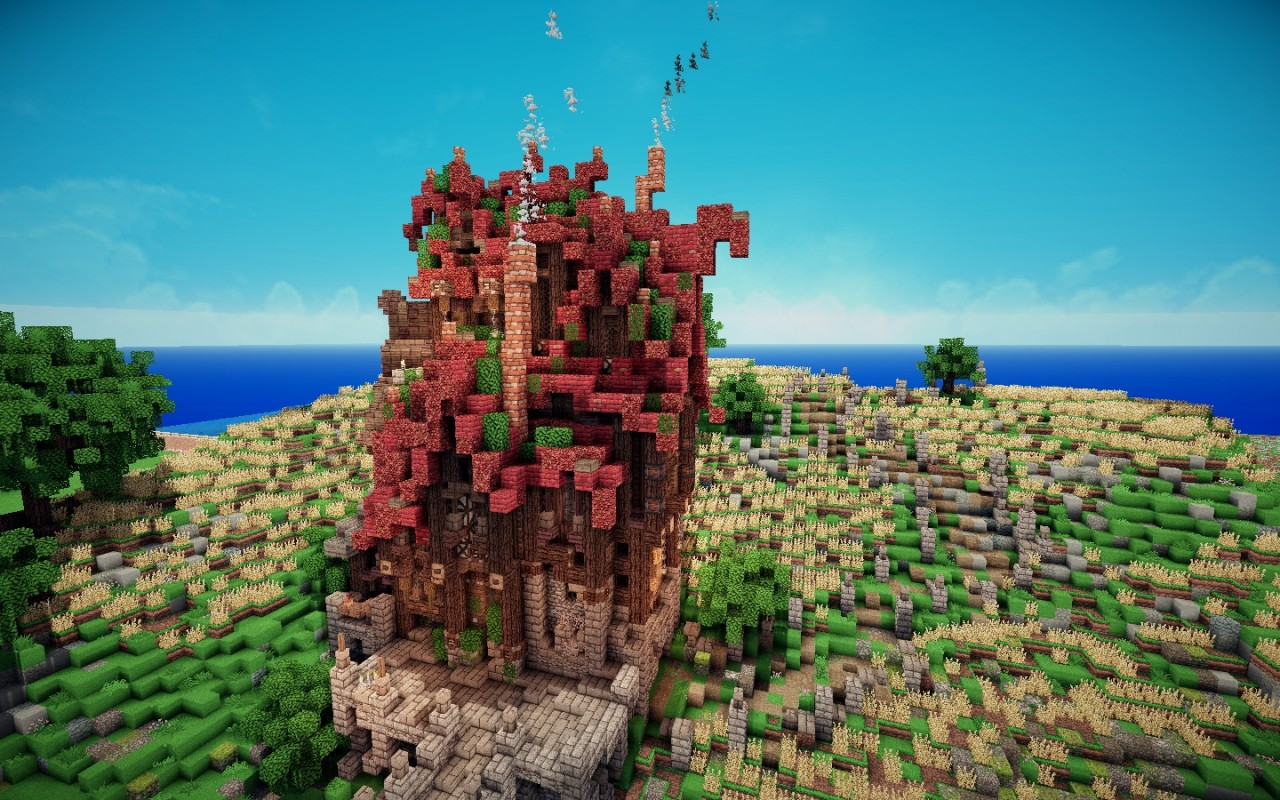 [109x109 plot] Fantasy house Minecraft Map