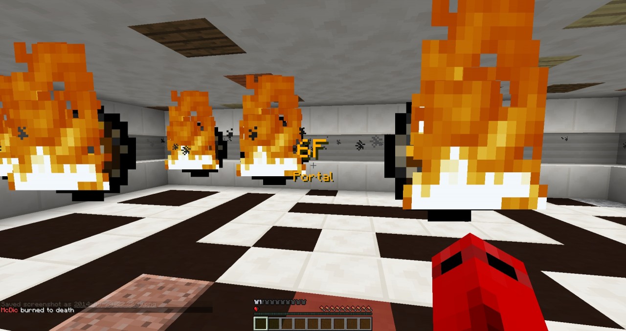 Avoiding Fireball Minecraft Map