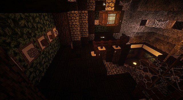 Old mineshaft,medieval server spawn. With 2 god temples Minecraft Map