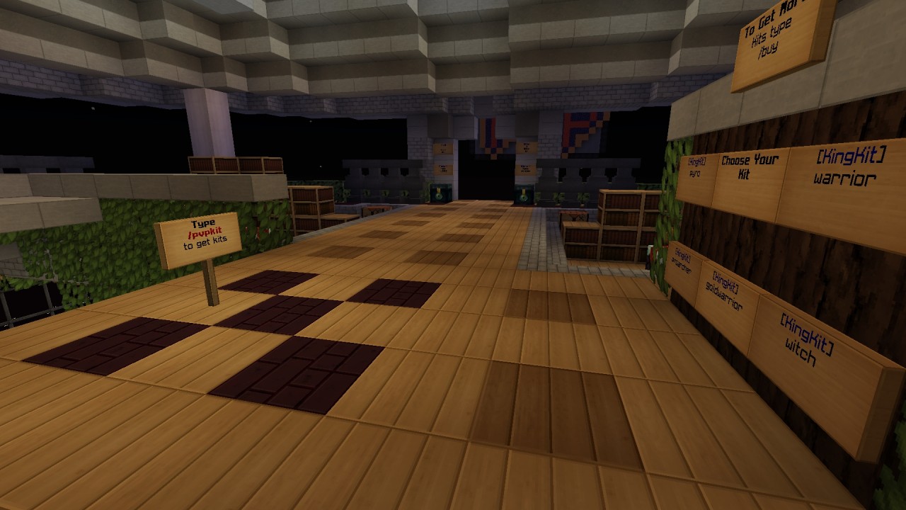 Big KitPvP Arena with spawn and structures Minecraft Map