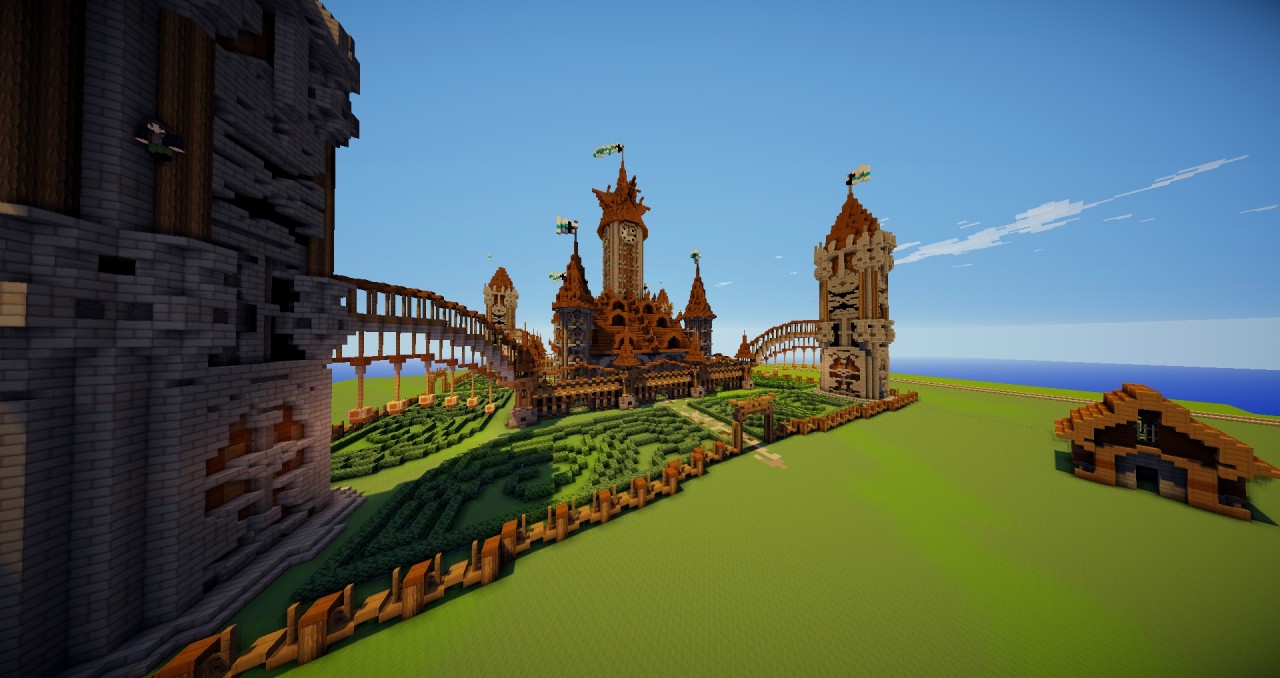 Beautiful Wooden Castle Build Minecraft Map