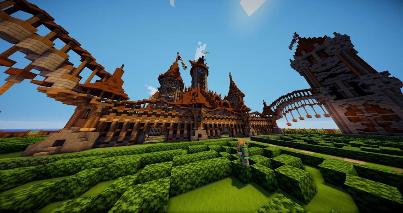 Beautiful Wooden Castle Build Minecraft Map
