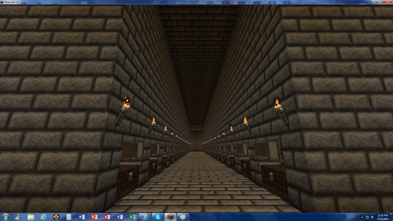 108 Item Storage Facility (with built-in item sorter) Minecraft Map