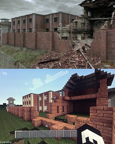 Amc the walking dead , prison Minecraft Map