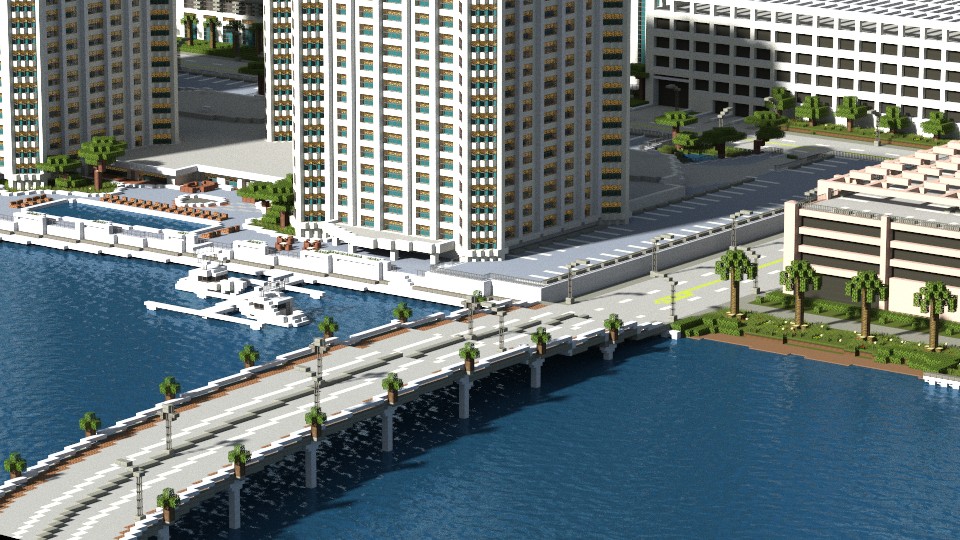 Downtown Miami (1:1 scale) Minecraft Map