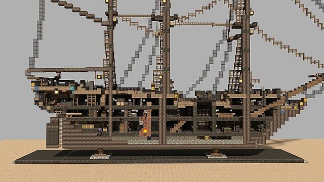 ~The Vulture~ Frigate - Full interior build Minecraft Map