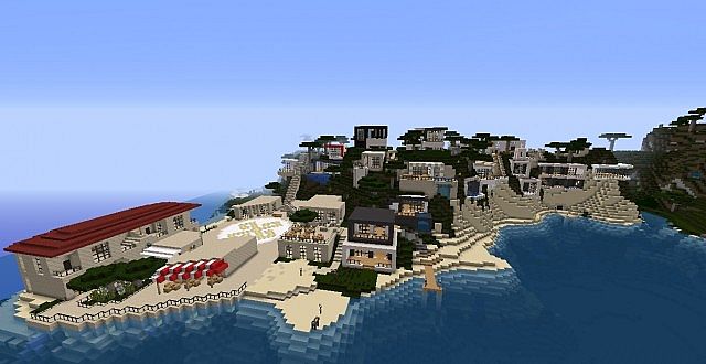 Beach Town inkl. Yacht Minecraft Map