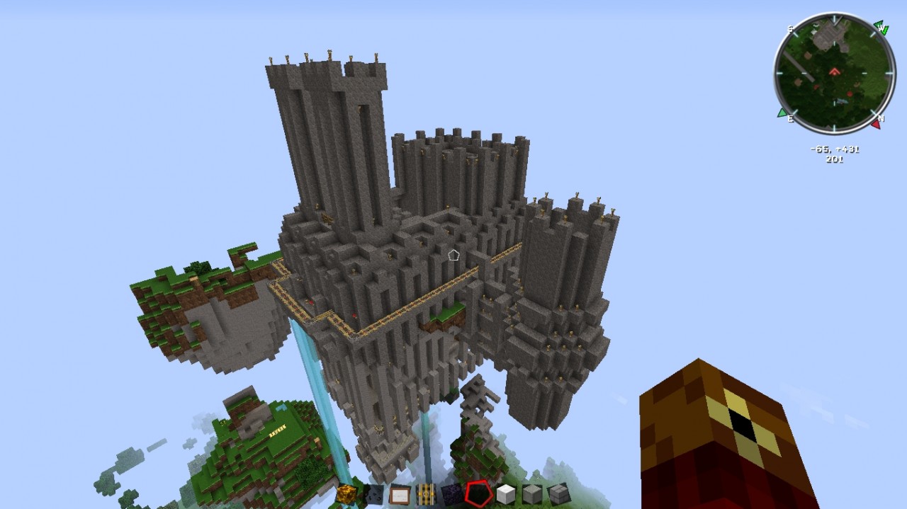Floating defense fortress Minecraft Map