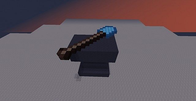 3D Anvil Art with Spade (Shovel) on Top! Minecraft Map