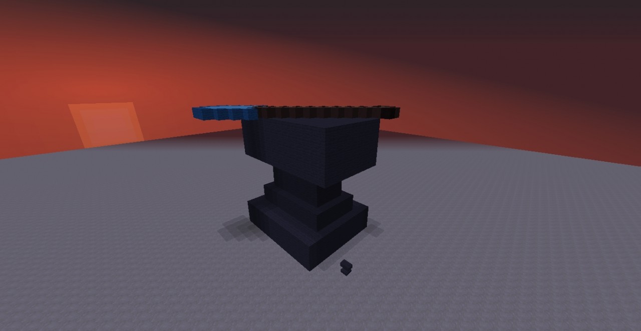 3D Anvil Art with Spade (Shovel) on Top! Minecraft Map