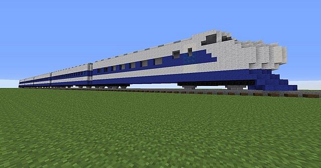 Shinkansen Series 0 Bullet train Minecraft Map