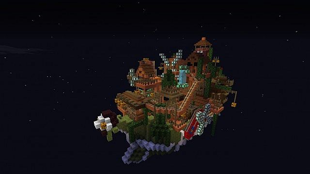 Flying City Airship Minecraft Map