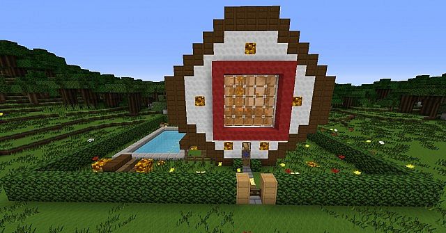 Modern Barrel Themed House Minecraft Map