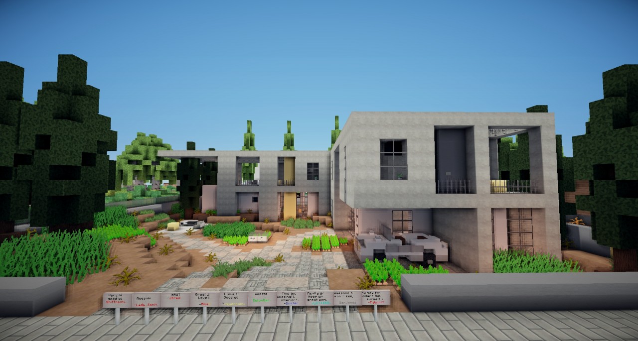 Modern concrete style house | WoK Minecraft Map
