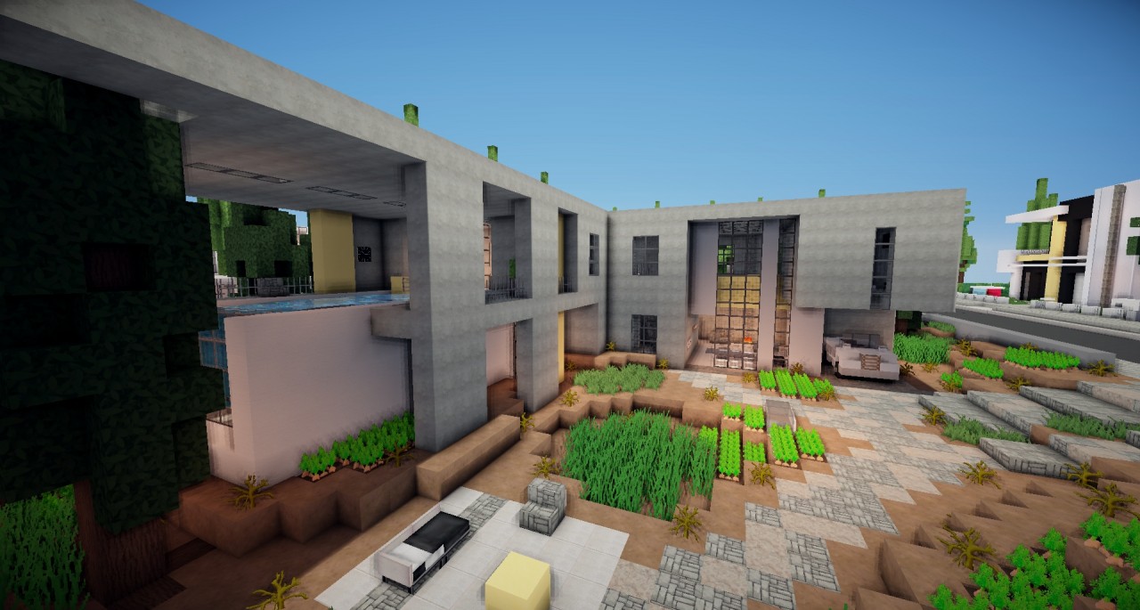 Modern concrete style house | WoK Minecraft Map