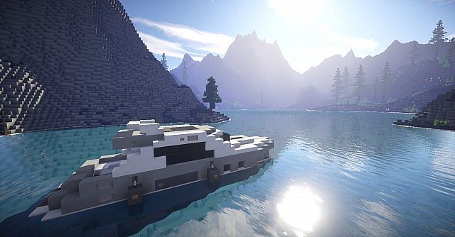 Yacht at Sunfall Valley. Minecraft Map