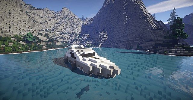 Yacht at Sunfall Valley. Minecraft Map