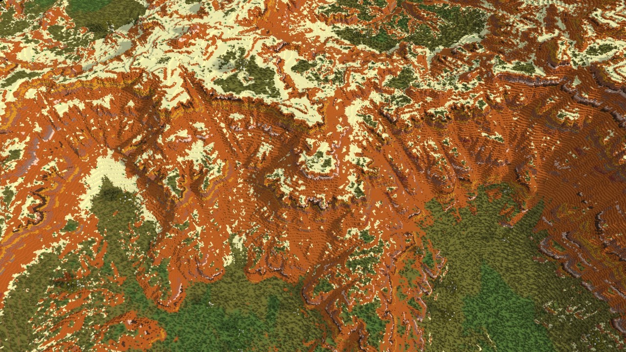 Raavi Canyons - 2K x 2K Realistic Custom Terrain Minecraft Map