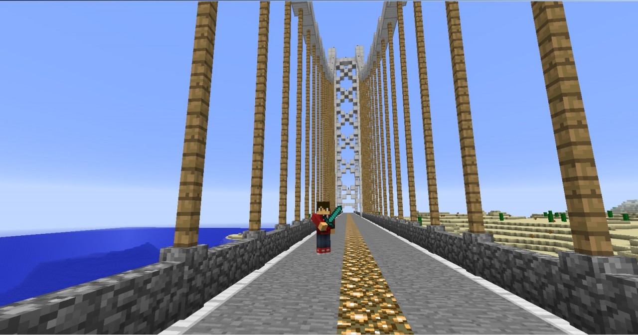 Suspension Bridge - Azalea Bridge Minecraft Map