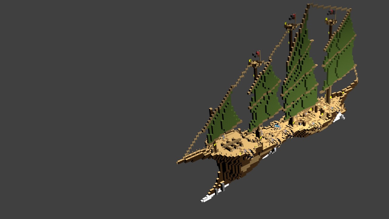 Large Steam-Punk Pirate Junk Minecraft Map