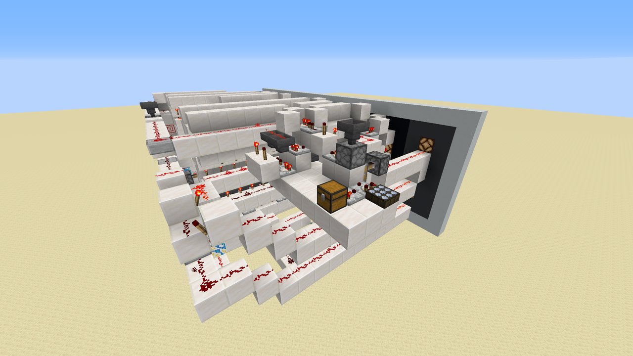 Redstone Clock v3 - Pistonless Mechanism, Syncs to Game Time Minecraft Map