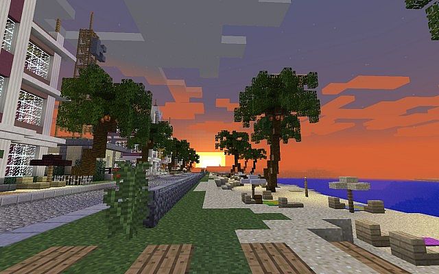Server Map: Mineami Beach Minecraft Map