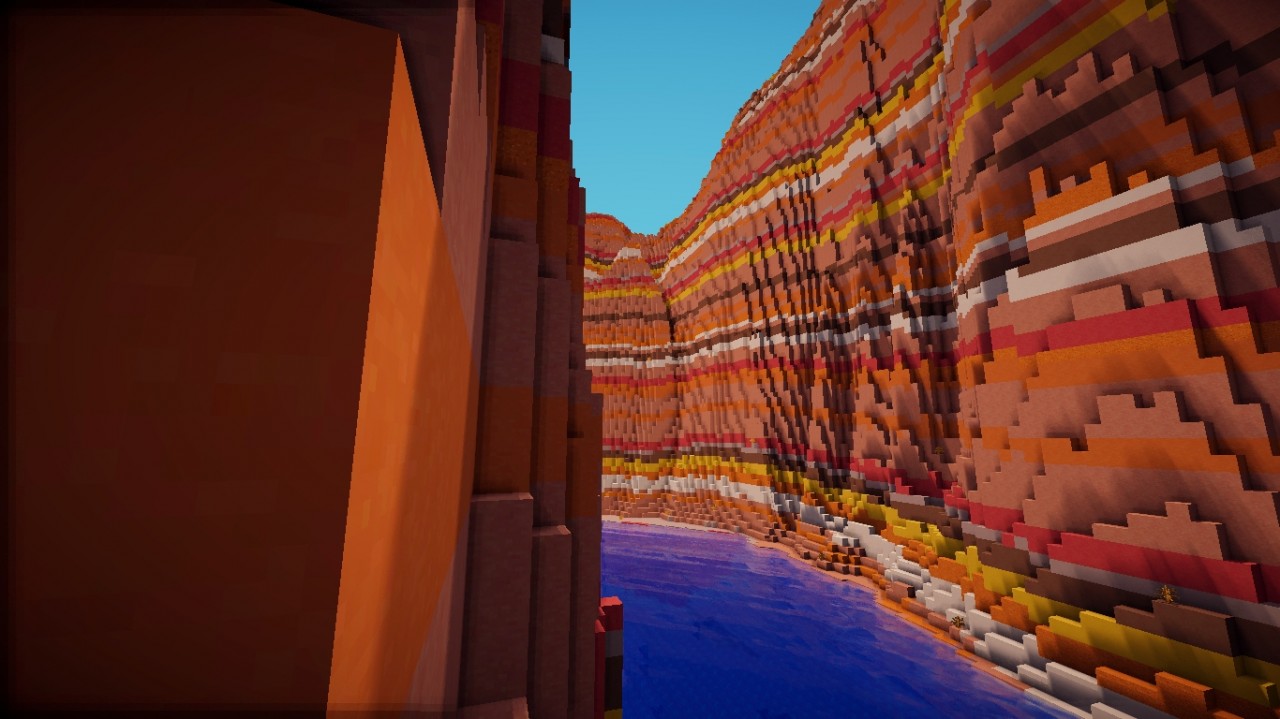 Grand Canyon-like Custom Terrain Minecraft Map