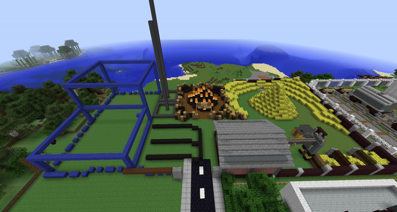 scrapyard, waste incineration plant, Muellhalde, Schrottplatz Minecraft Map