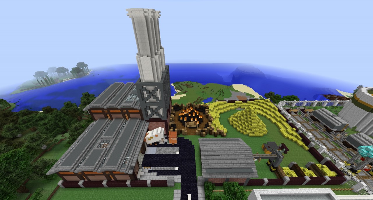 scrapyard, waste incineration plant, Muellhalde, Schrottplatz Minecraft Map