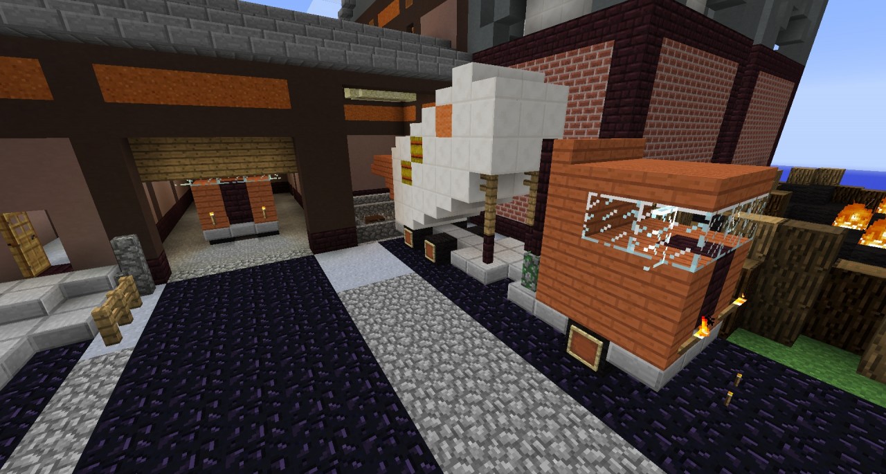 scrapyard, waste incineration plant, Muellhalde, Schrottplatz Minecraft Map